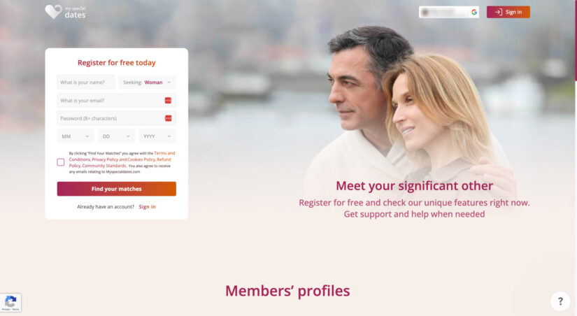 MySpecialDates Review (2025) - Is It The Best Dating Site?